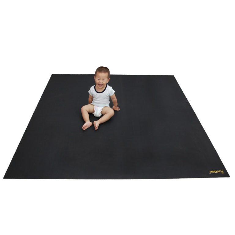Super Large Exercise Rubber Mat 6’x6′ Black – RevTime