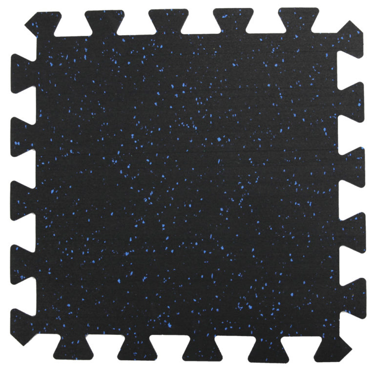 Multi-Purpose Interlocking Rubber Mats 20″x20″x1/4″ Black (6packs with ...